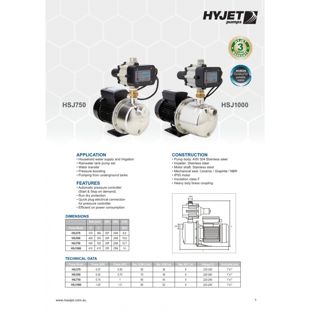 HSJ1000 | Get Tanked Water Tanks