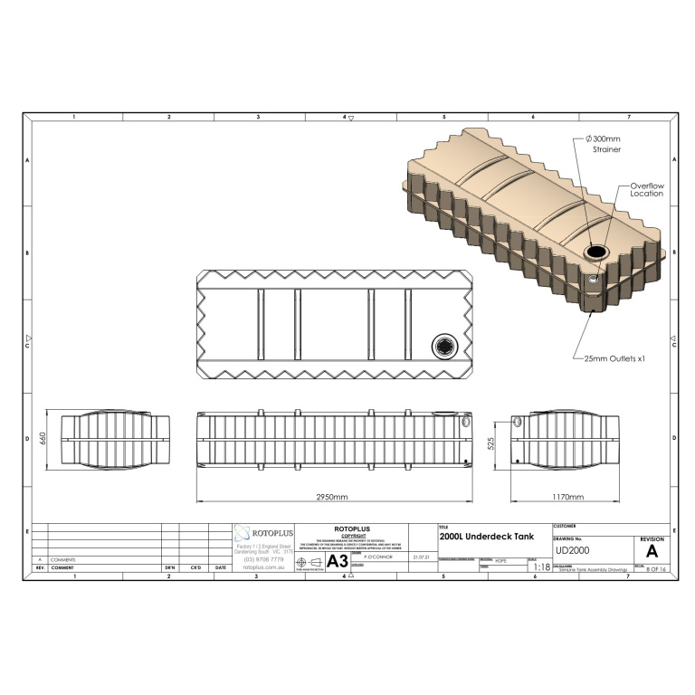 2000 Litre Underdeck Tank (Includes delivery Metro) | Get Tanked Water ...