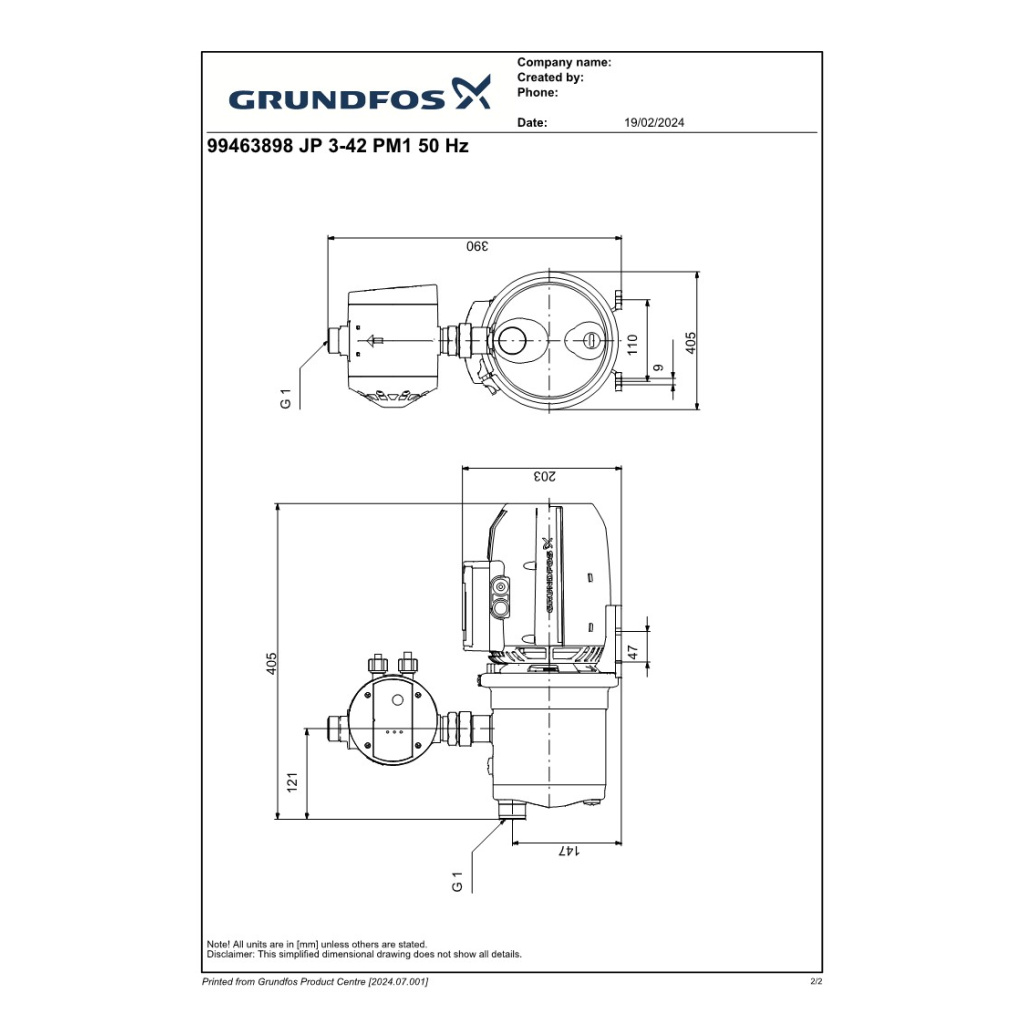 Grundfos JP 3-42 PM1 | Get Tanked Water Tanks Grundfos JP 3-42